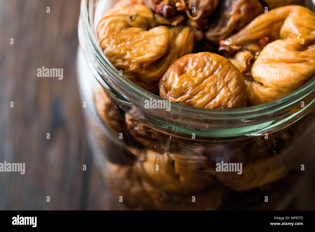 Organic Dried Figs in a jar. Organic Food Stock Photo - Alamy