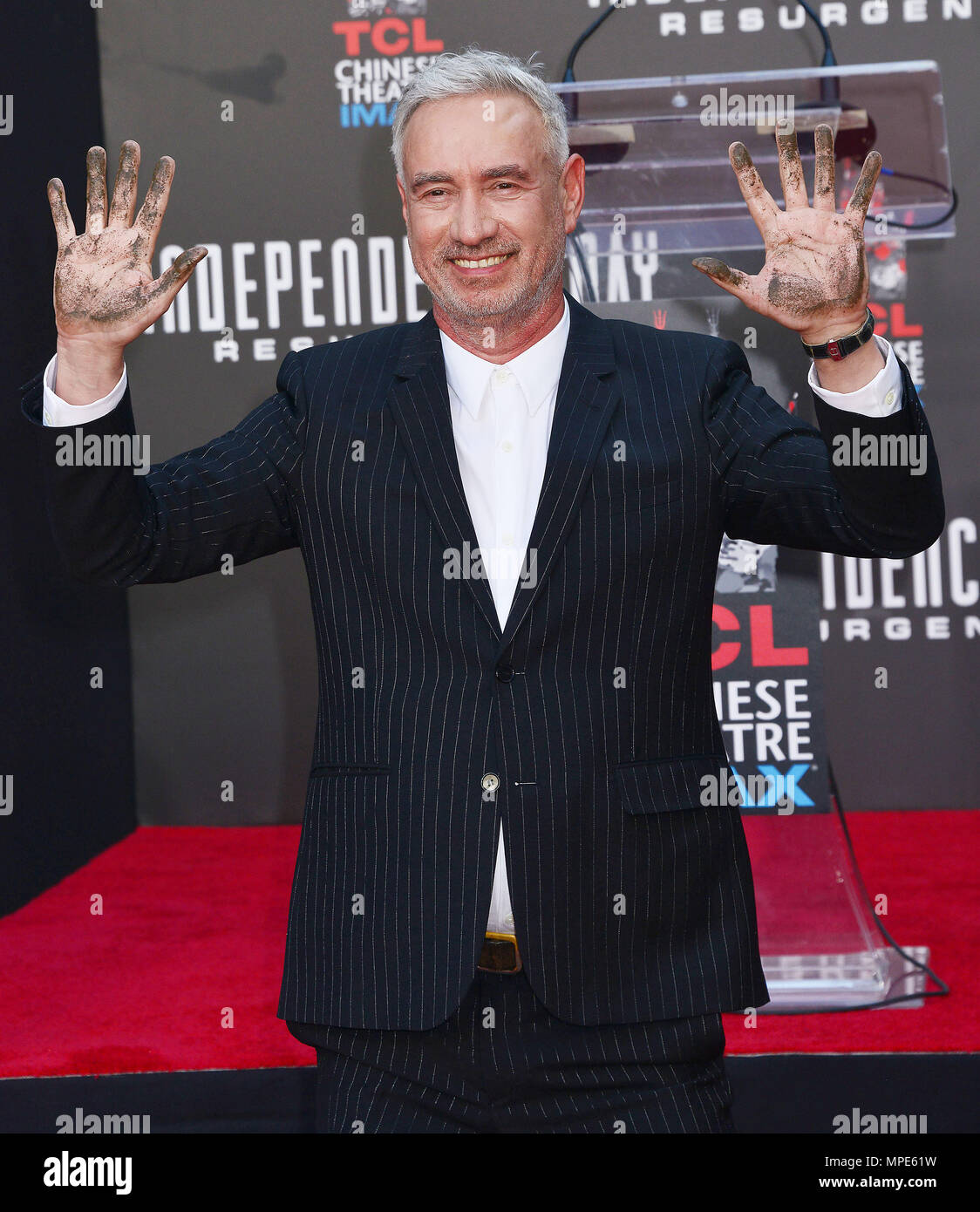 Roland Emmerich attends the hand and footprint ceremony for 20th ...