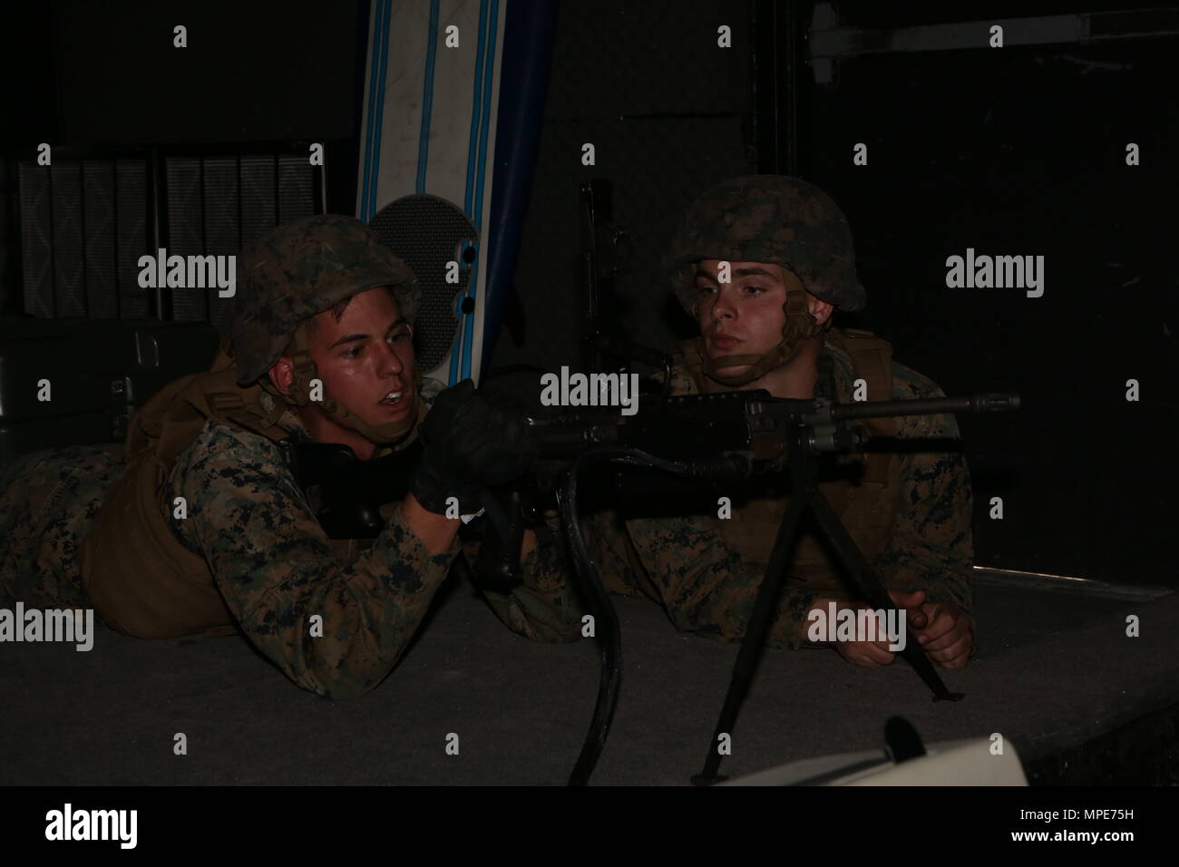 U.S. Marines and Sailors with 2nd Marine Logistics Group, practice fire ...