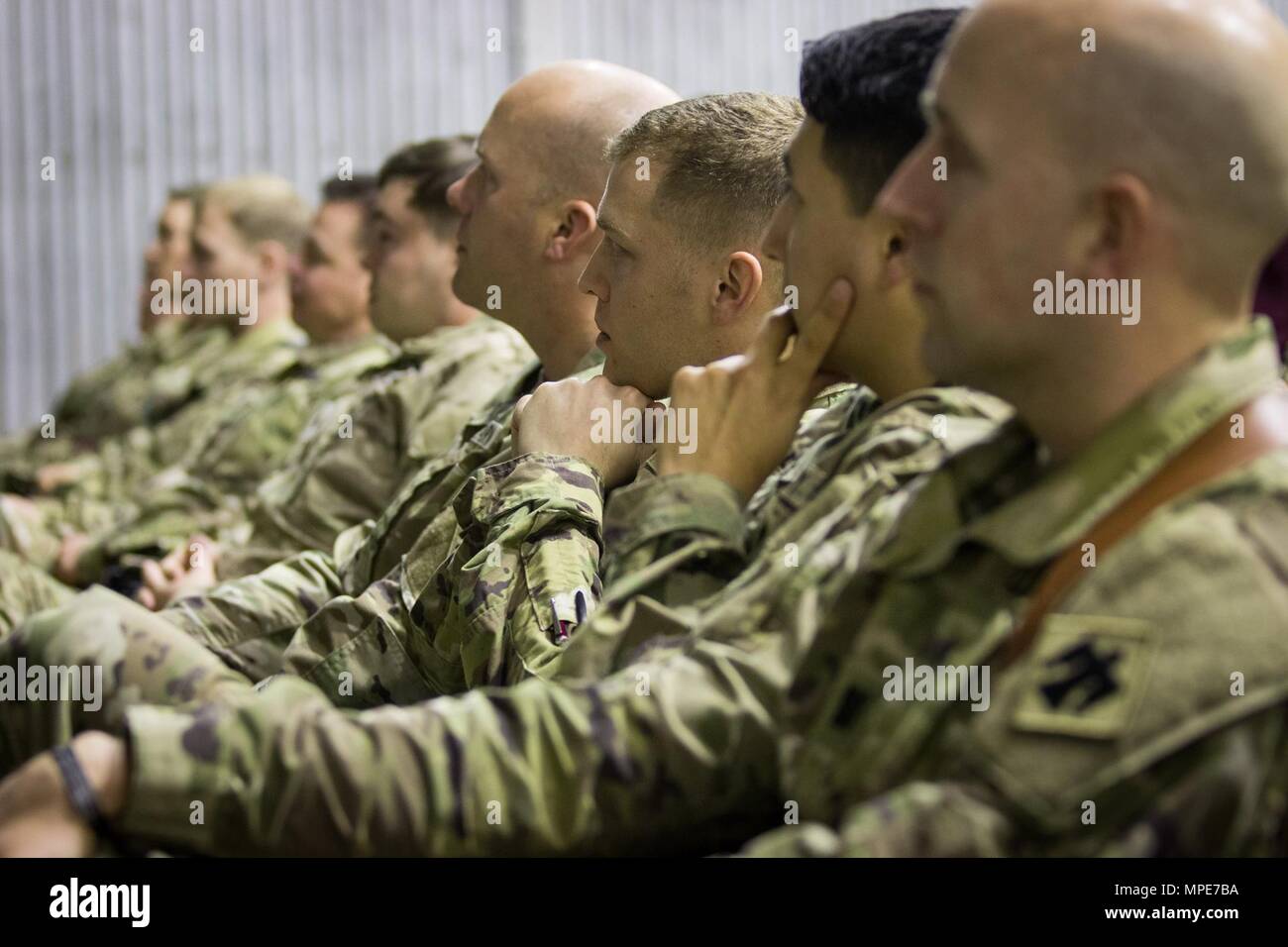 Soldiers deployed with Bravo Company, 45th Brigade Special Troops ...