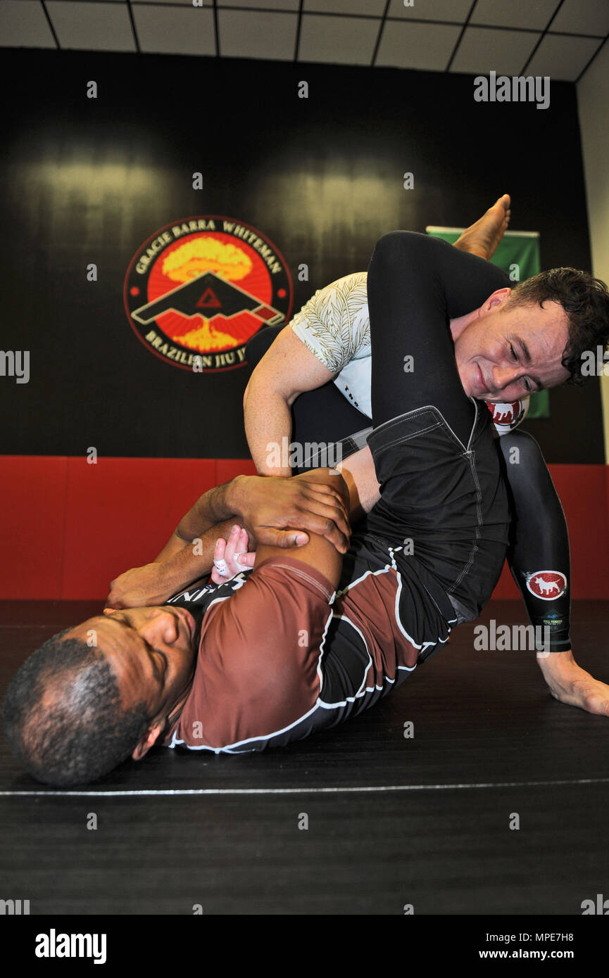 Brazilian Jiu Jitsu instructors Marvin Morris, bottom, and Scott ...