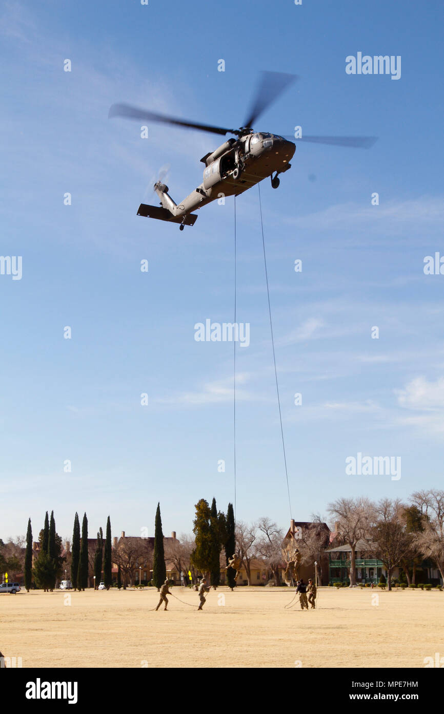 A UH-60 Black Hawk helicopter from the Combat Aviation Brigade, 1st ...