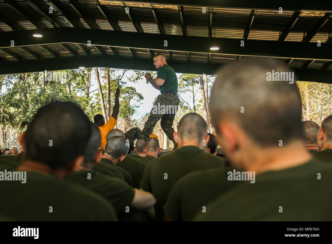 U.S. Marine Corps Sgt. Gabriel Adkins, a Marine Corps Martial Arts ...