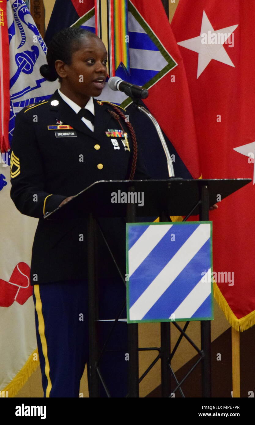 Sgt. 1st Class Michelle Brewington, a platoon sergeant for 3rd ...