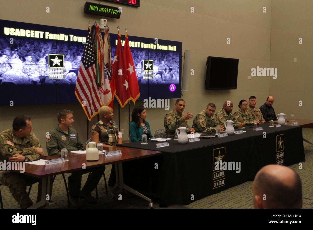 Lt. Gen. Michael Garrett (center), commanding general, U.S. Army ...