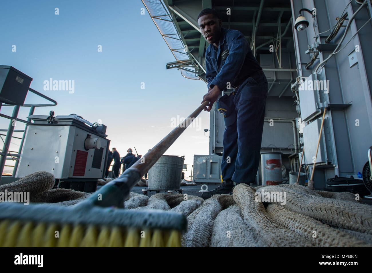 170209-N-VN584-111 PACIFIC OCEAN (Feb. 9, 2017) Seaman Darnell Wright ...