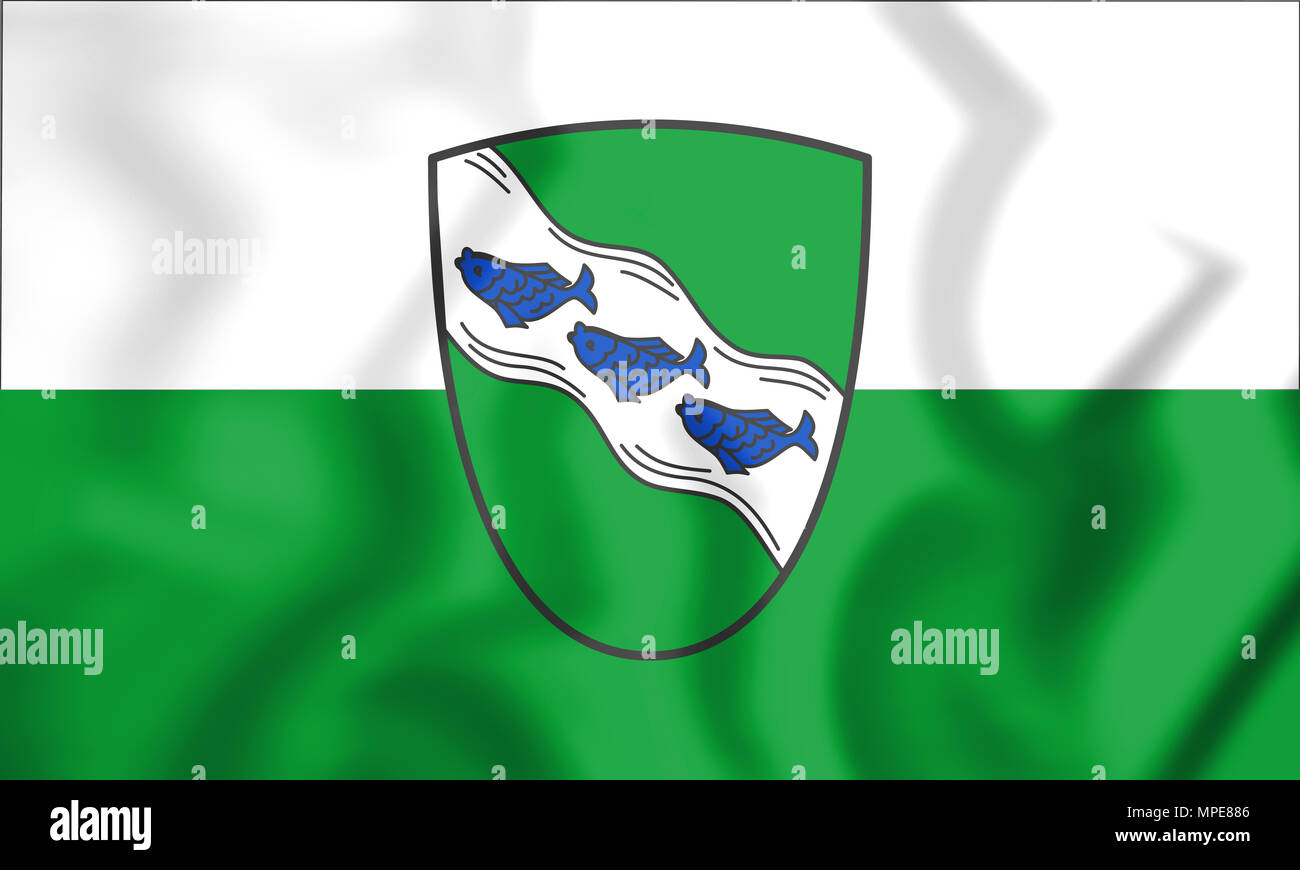 3D Flag of Ansbach (Bavaria), Germany. 3D Illustration Stock Photo - Alamy