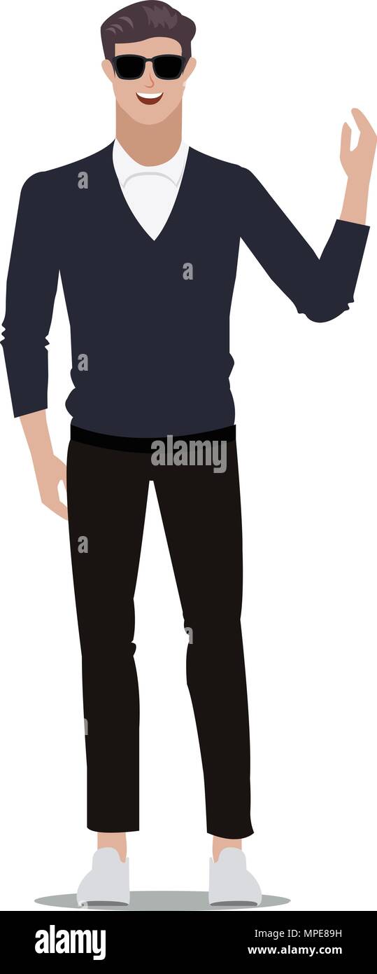 Cartoon male model guy hi-res stock photography and images - Alamy