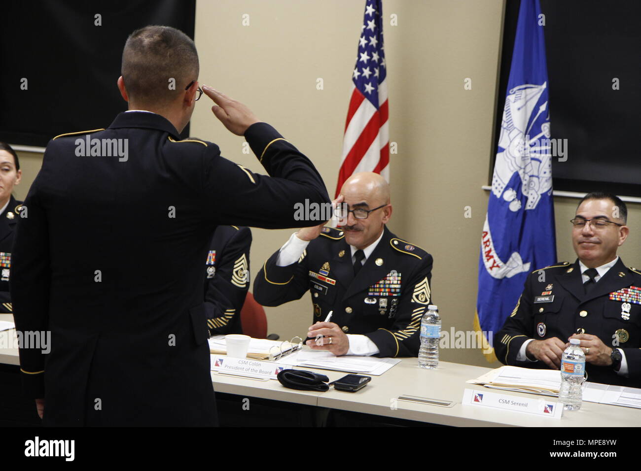 U.S. Army Reserve soldier Pfc. Juan Millan reports to the President of ...
