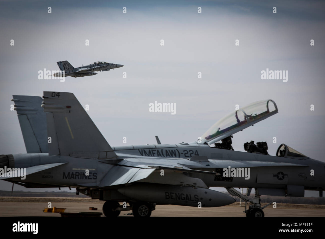 The F/A-18D Hornet assigned to Marine All-Weather Fighter Attack ...