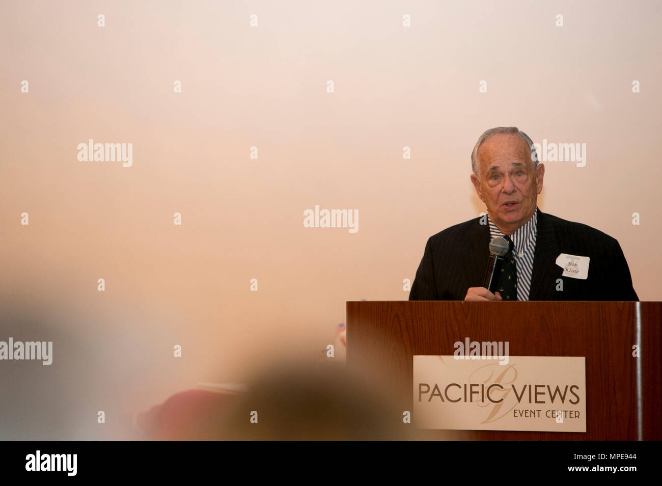 The honorable Mr. Robert Kline speaks to guests of the Camp Pendleton ...