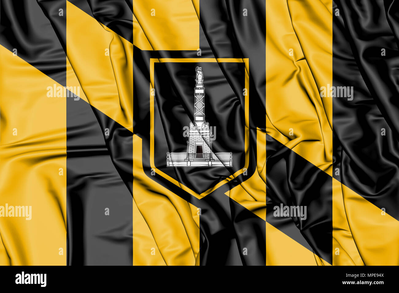 3D Flag of Baltimore (Maryland), USA. 3D Illustration Stock Photo - Alamy