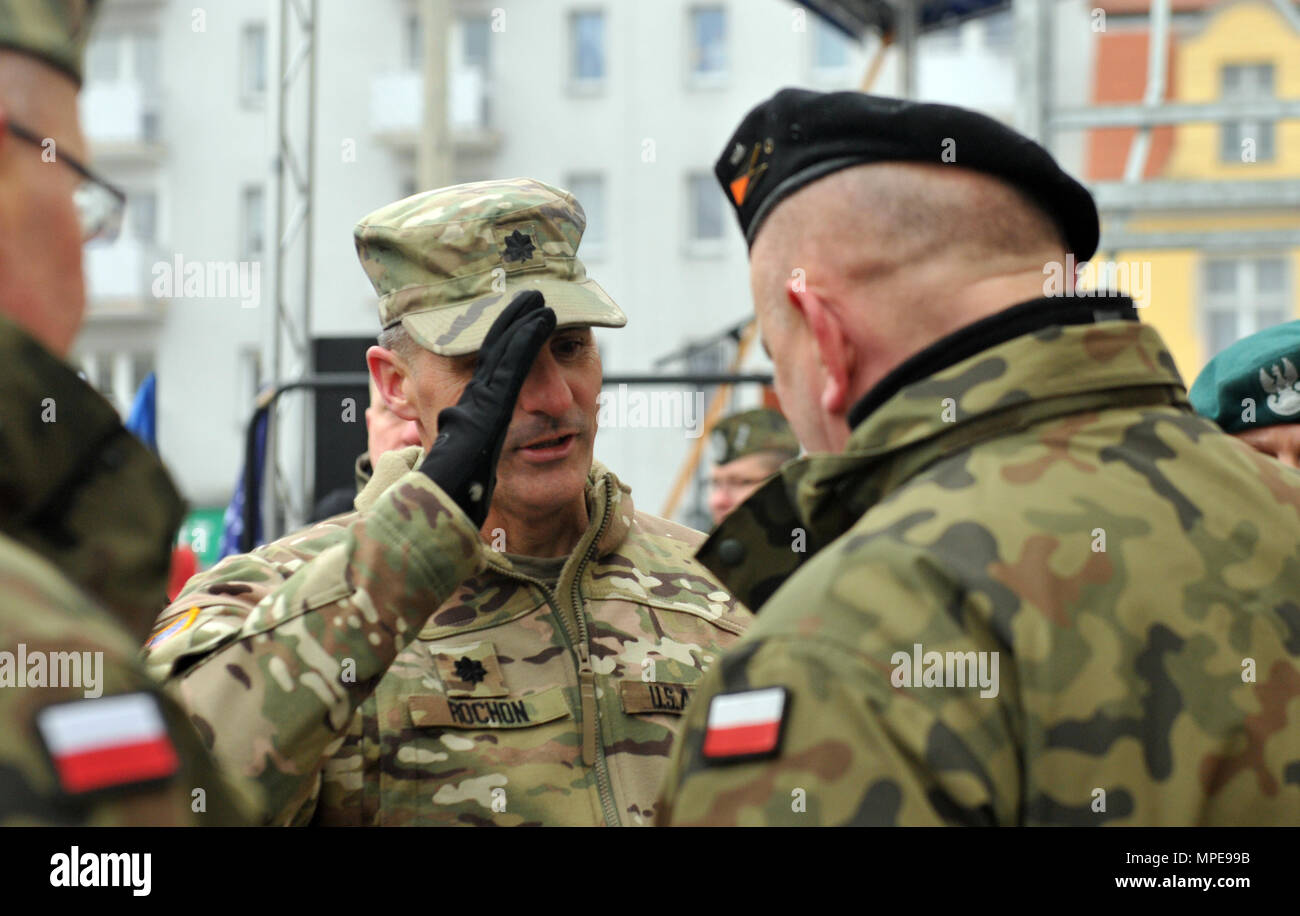 Lt. Col. Robert B. Rochon, commander of 64th Brigade Support Batallion ...