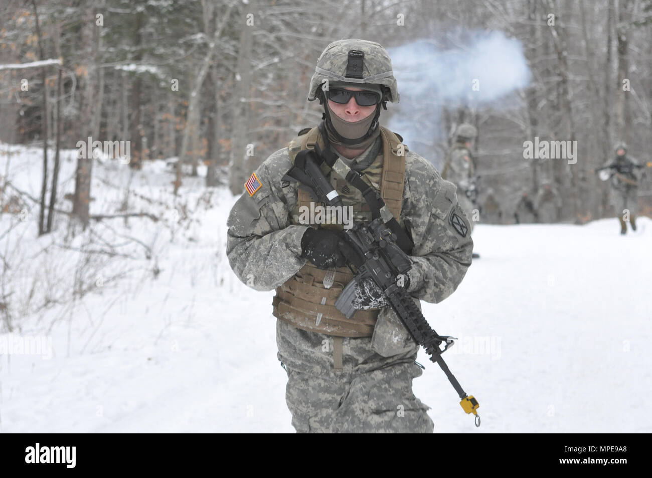 A U.S. Army Soldier assigned to the 572nd Brigade Engineer Battalion ...