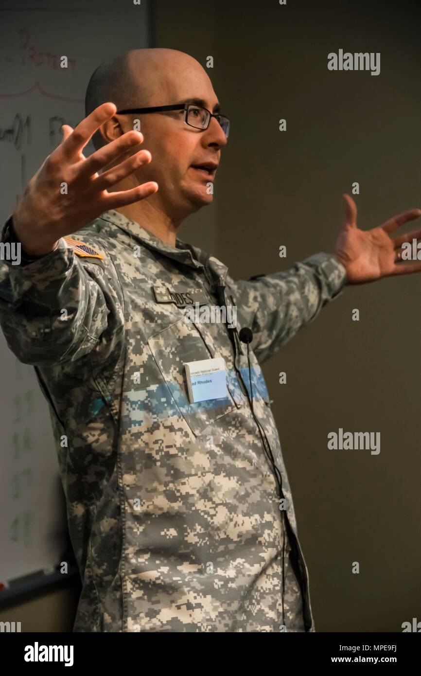 Briefing, Lt. Col. Rhodes (first name removed for security), the team ...