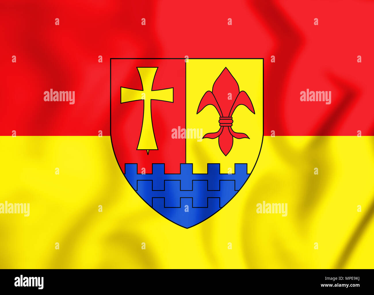 3D Flag of Borgentreich (North Rhine-Westphalia), Germany. 3D ...