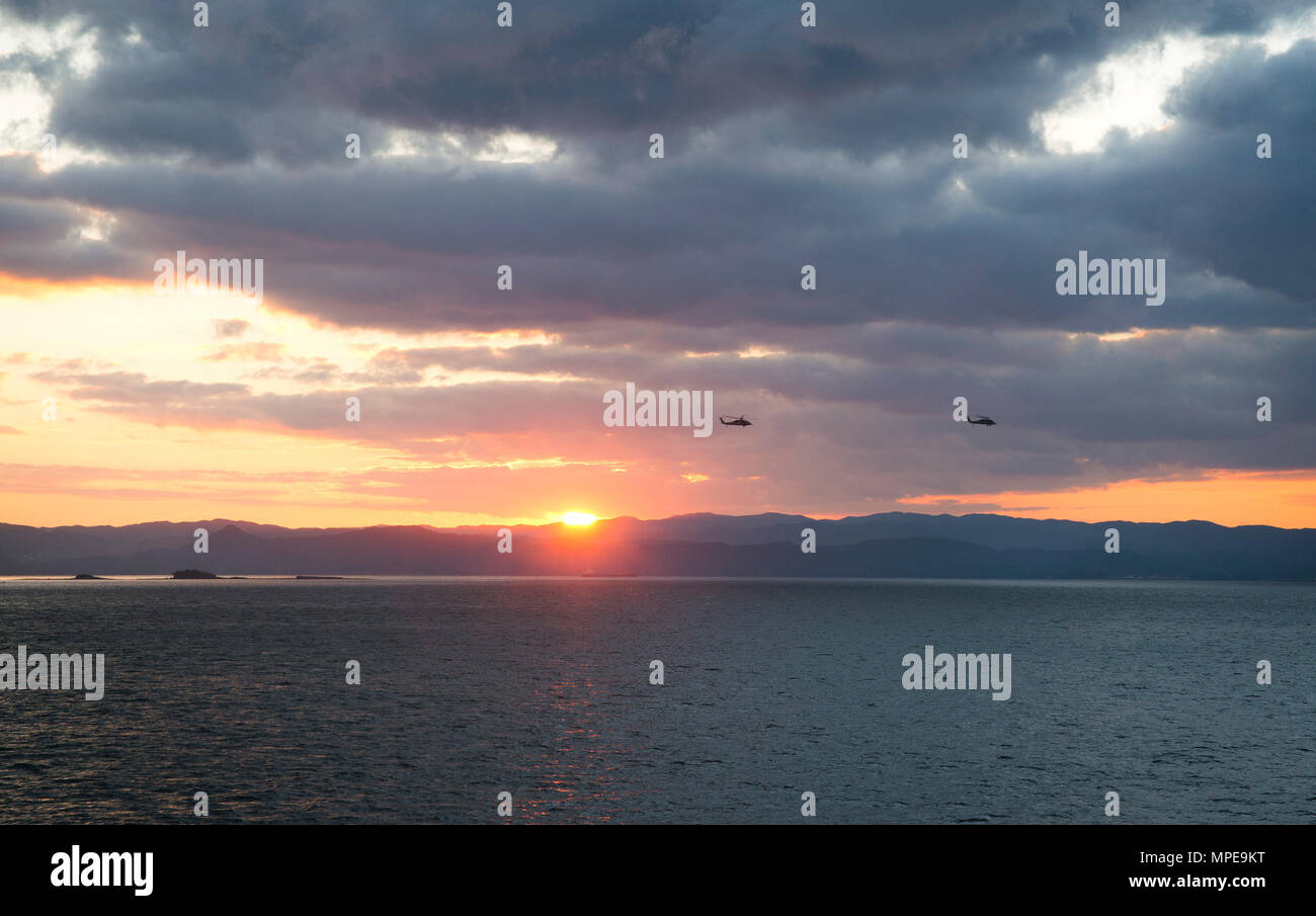 170213-N-XK809-113 SASEBO, Japan (Feb. 13, 2017) MH-60S Sea Hawks ...