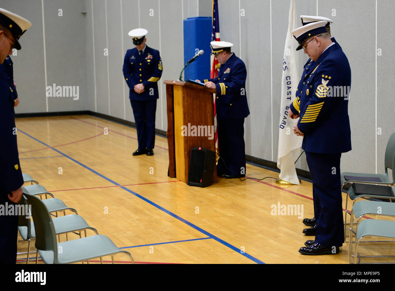 Lt. Cmdr. William Stewart, chaplain of the 13th Coast Guard District ...