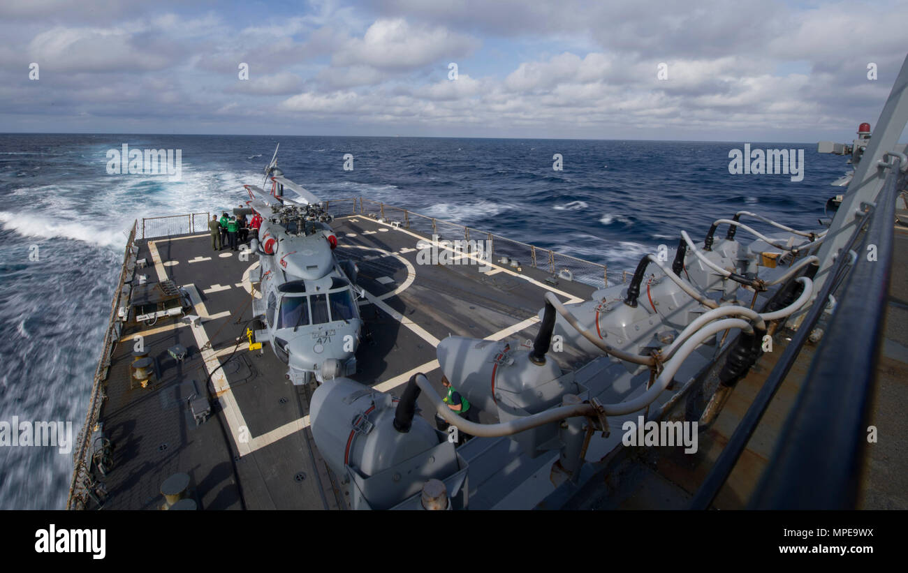 170208-N-HV059-278 ATLANTIC OCEAN (Feb. 08, 2017) An MH-60R from ...