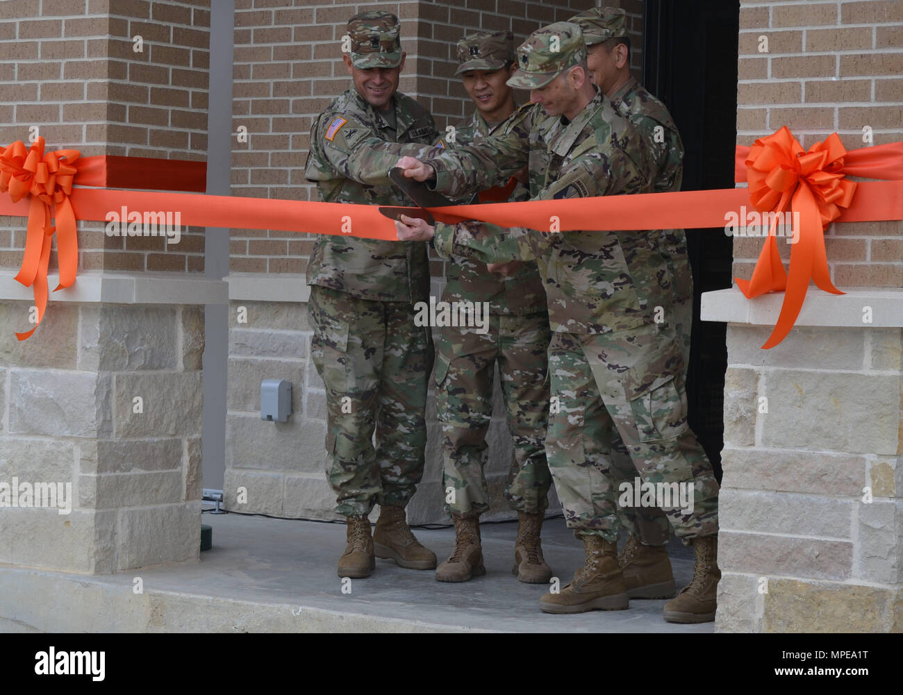 (From left) Command Sgt. Maj. Carlos Olvera, Capt. Garret Dodgen, Maj ...