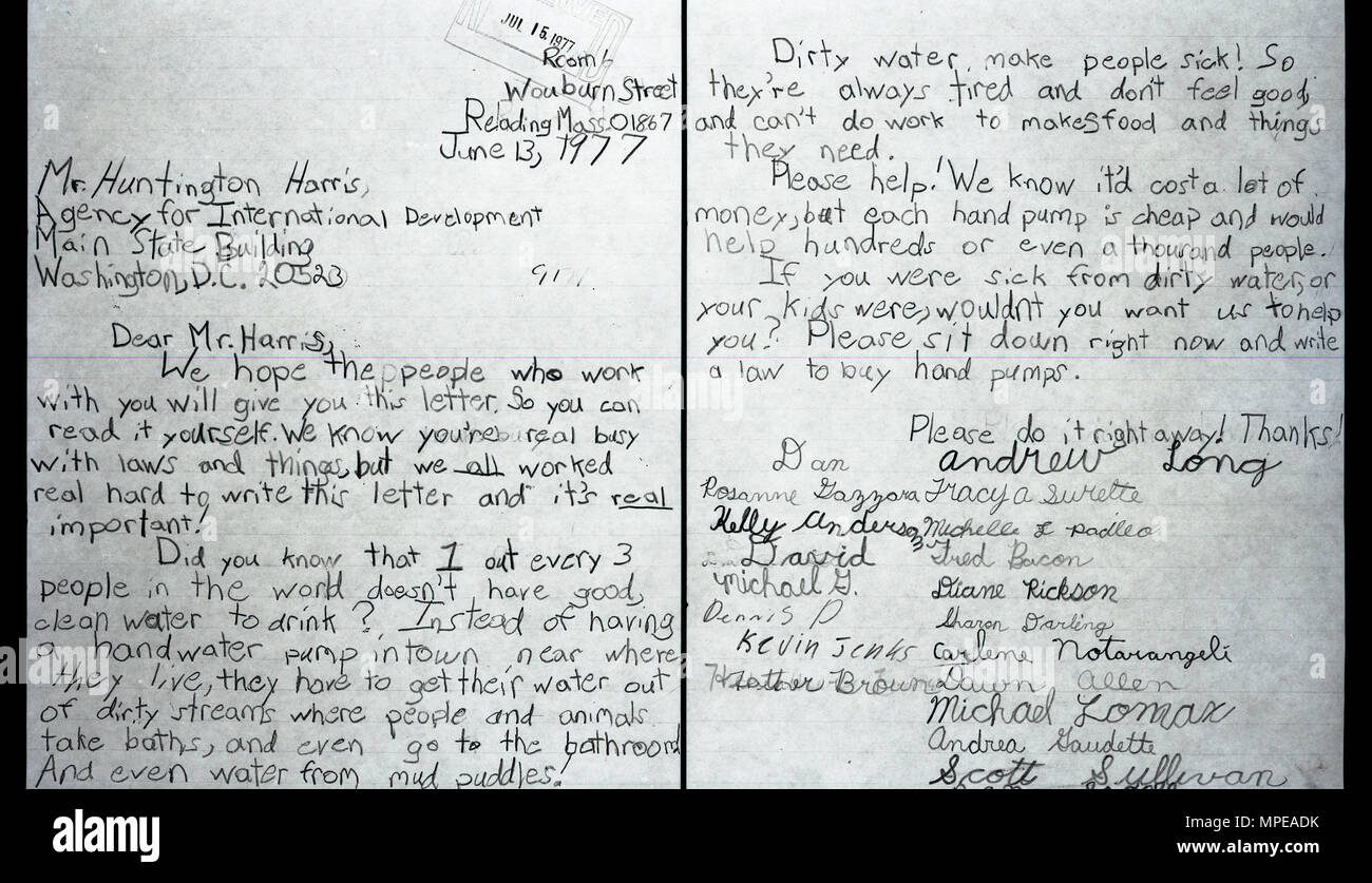 A NOTE TO MR.HARRIS FROM THE AGENCY FOR INTERNATIONAL DEVELOPMENT Stock ...