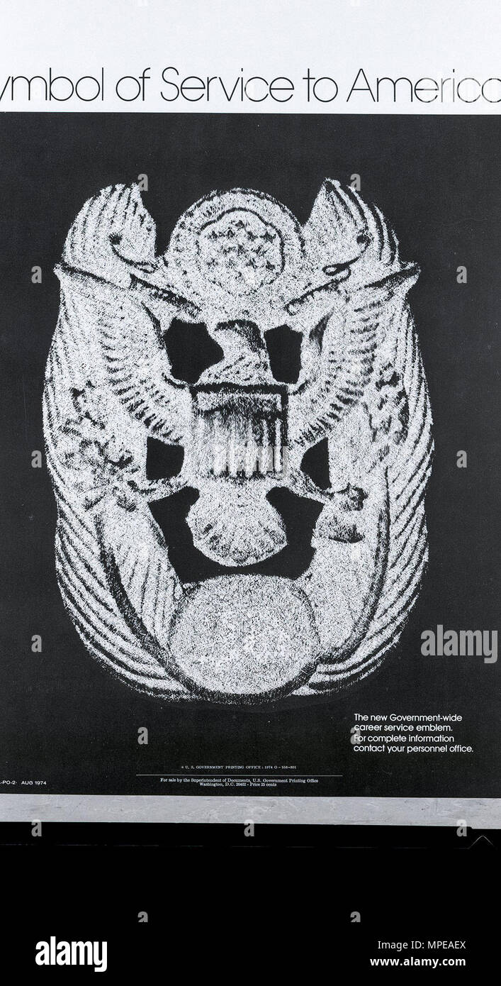 PAPER INFORMATION ON SYMBOL OF SERVICE TO AMERICAN Stock Photo - Alamy