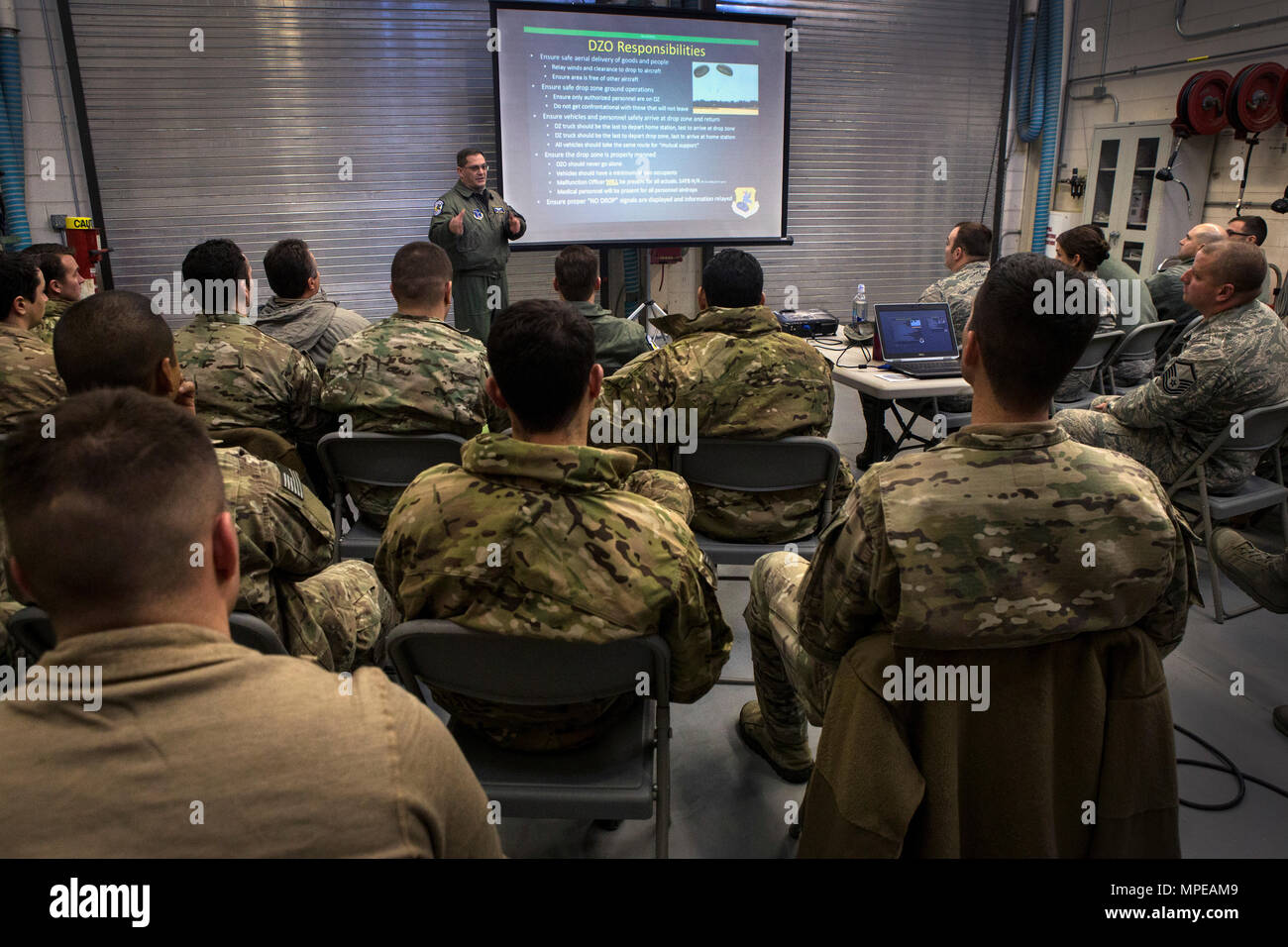 Master Sgt. Chris Coarse, drop zone control instructor, 166th Airlift ...