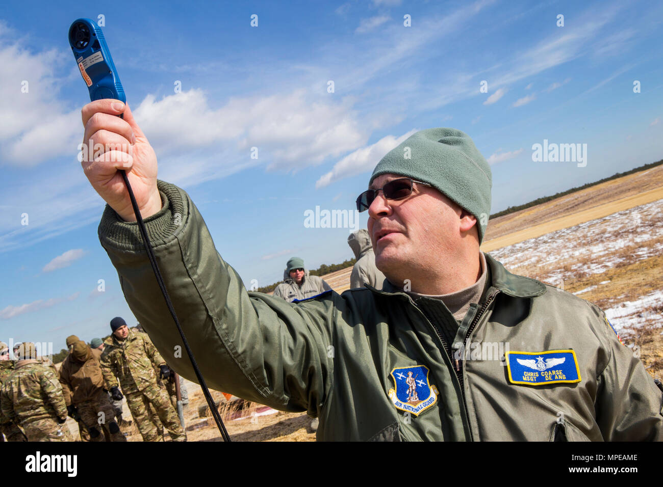 Master Sgt. Chris Coarse, drop zone control instructor, 166th Airlift ...