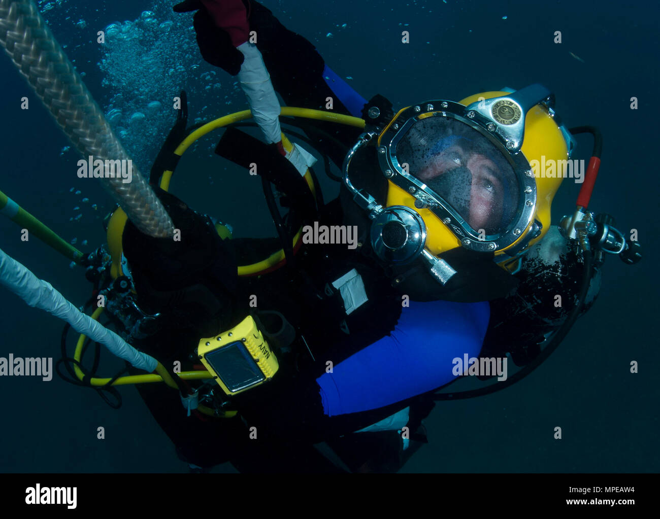 Construction Mechanic 2nd Class Ryan Jeffery, assigned to Underwater ...