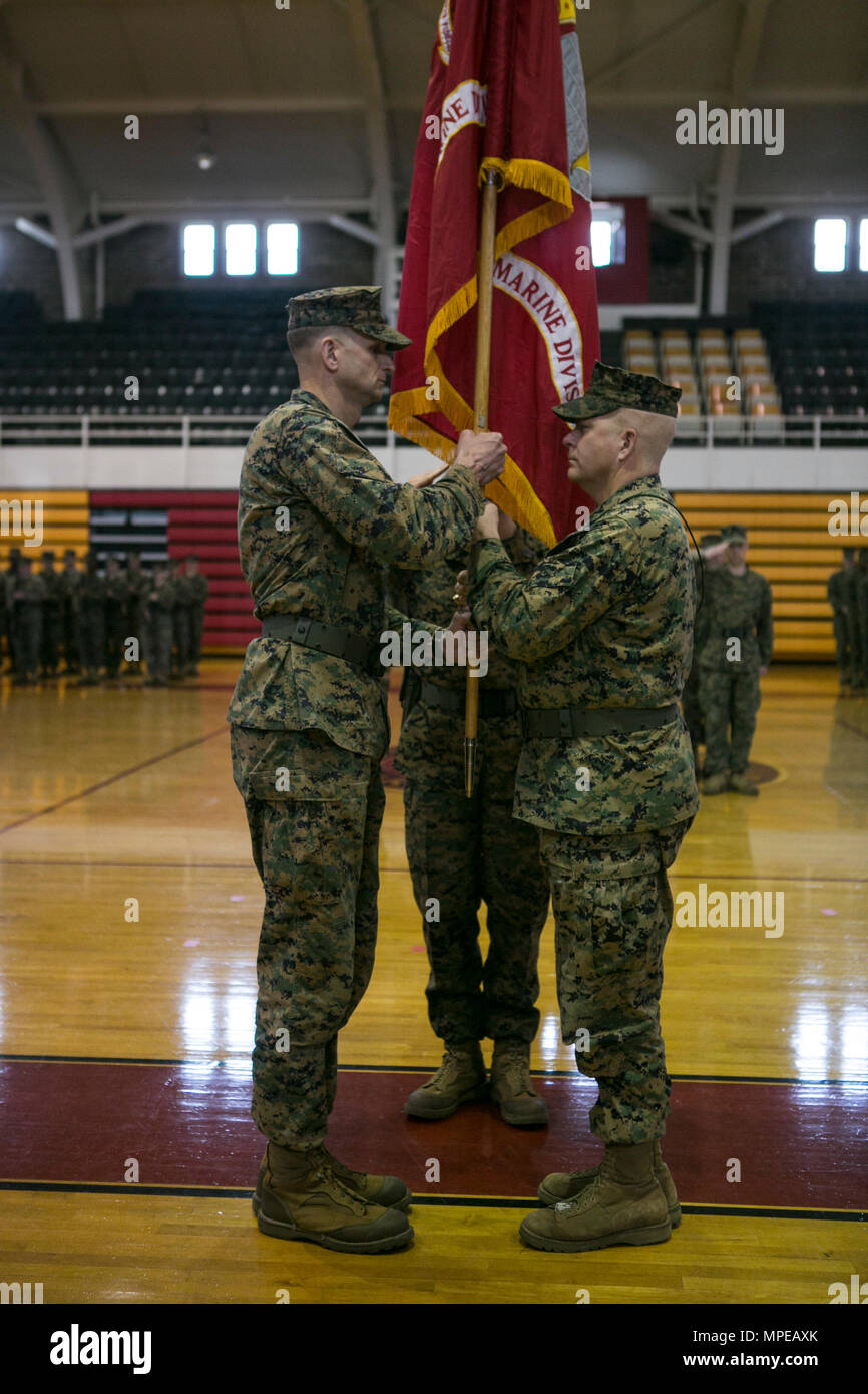 U.S. Marine Corps Col. Samuel C. Cook, left, on coming commanding ...