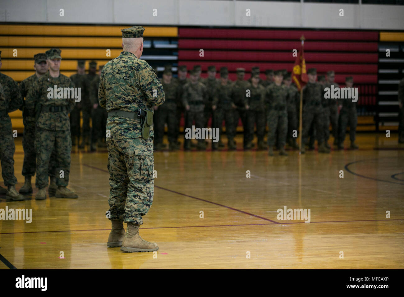 U.S. Marine Corps Lt. Col. John C. Golden, off going commanding officer ...