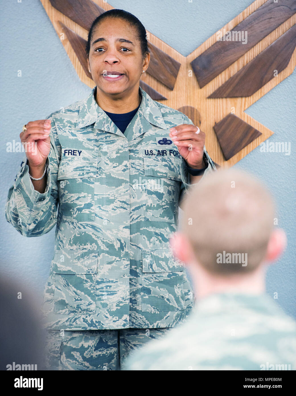 U.S. Air Force Chief Master Sgt. Shelina Frey, Air Mobility Command ...