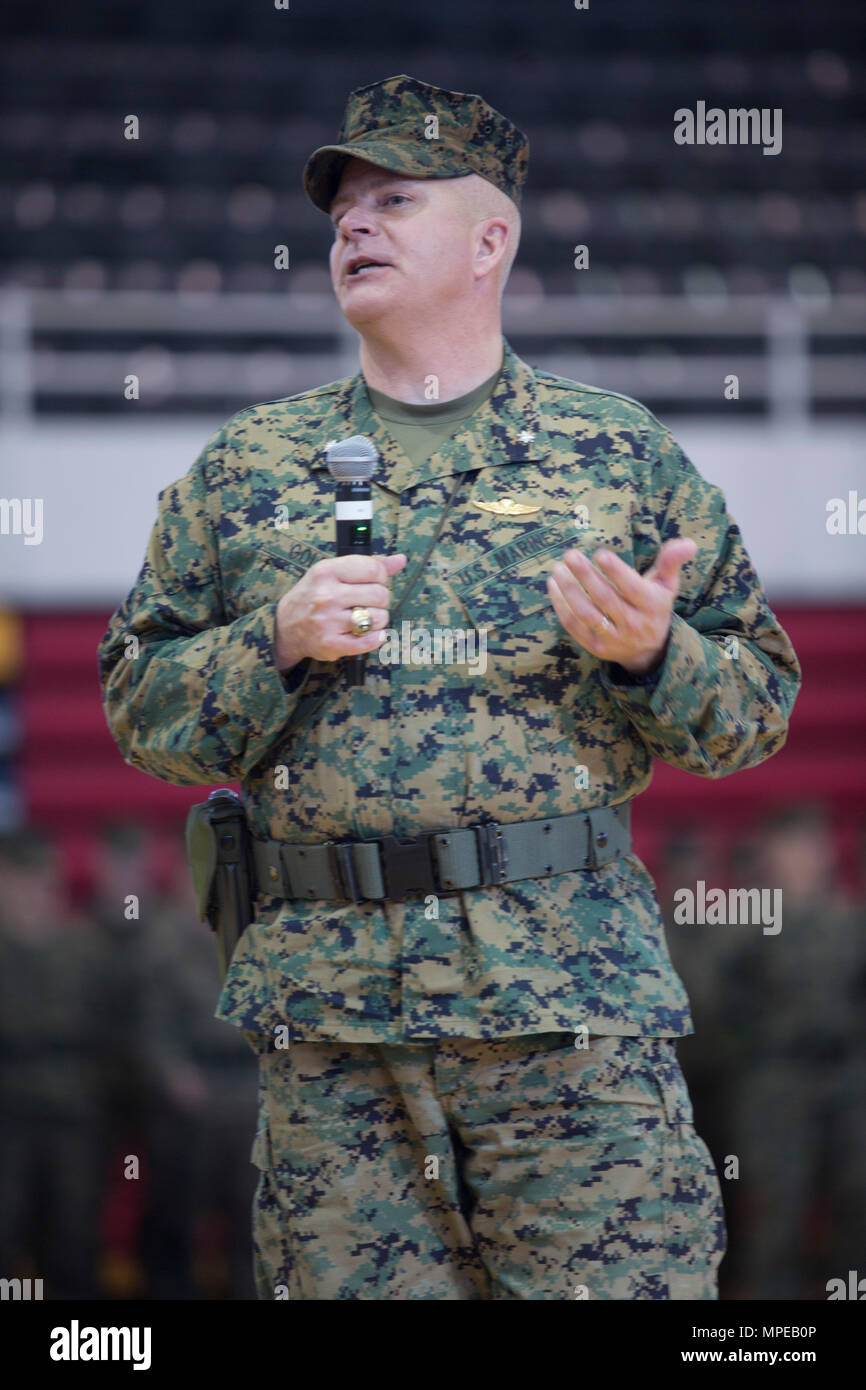 U.S. Marine Corps Lt. Col. John C. Golden, off going commanding officer ...