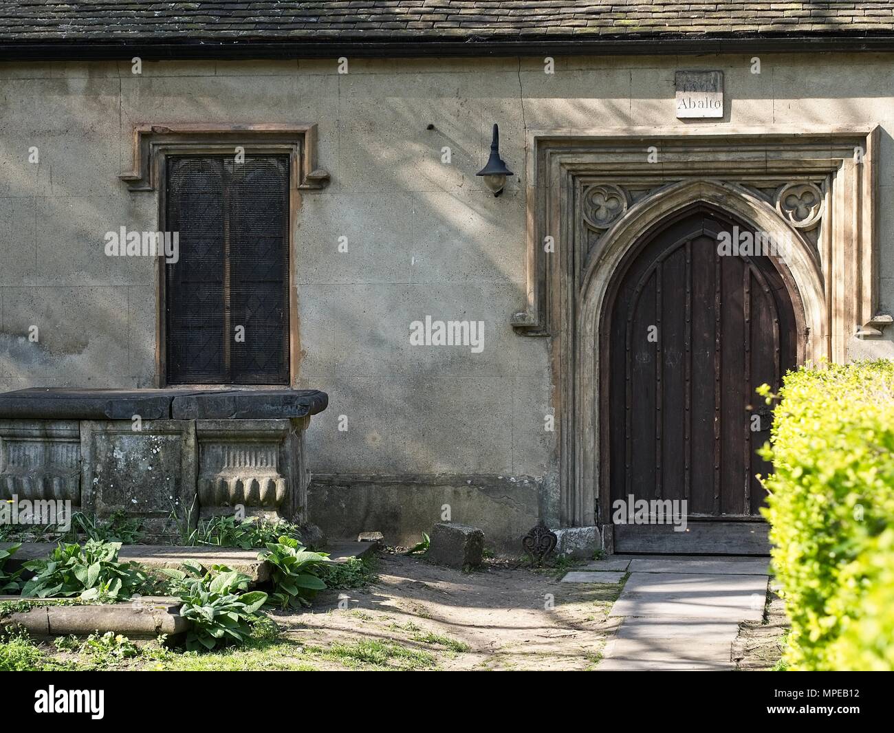 London, UK - April 16 2018: The Old Church is the only surviving ...