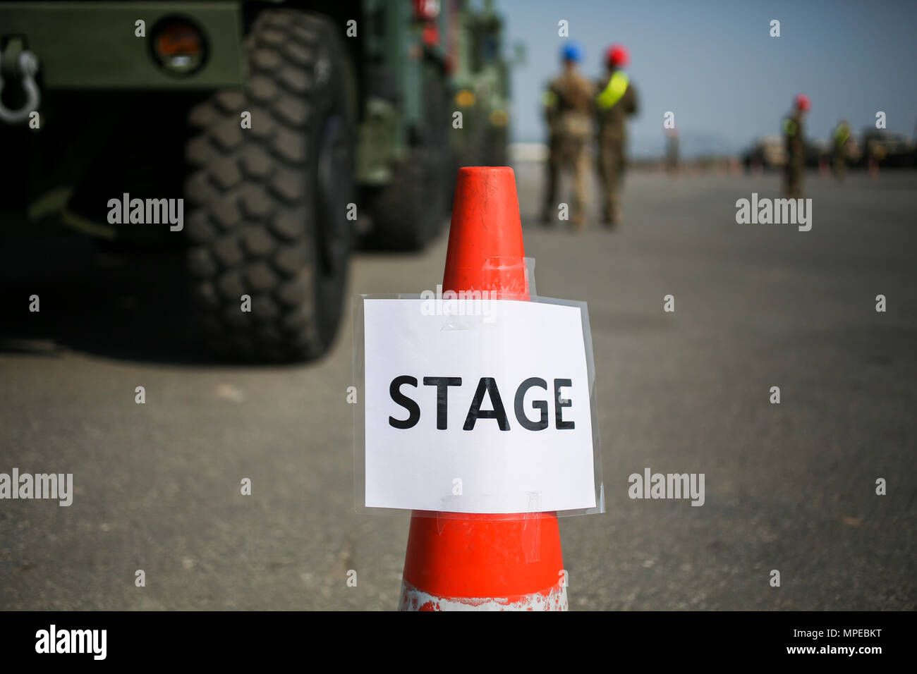 U.S. Marines with Combat Logistics Battalion 4 offload tactical ...