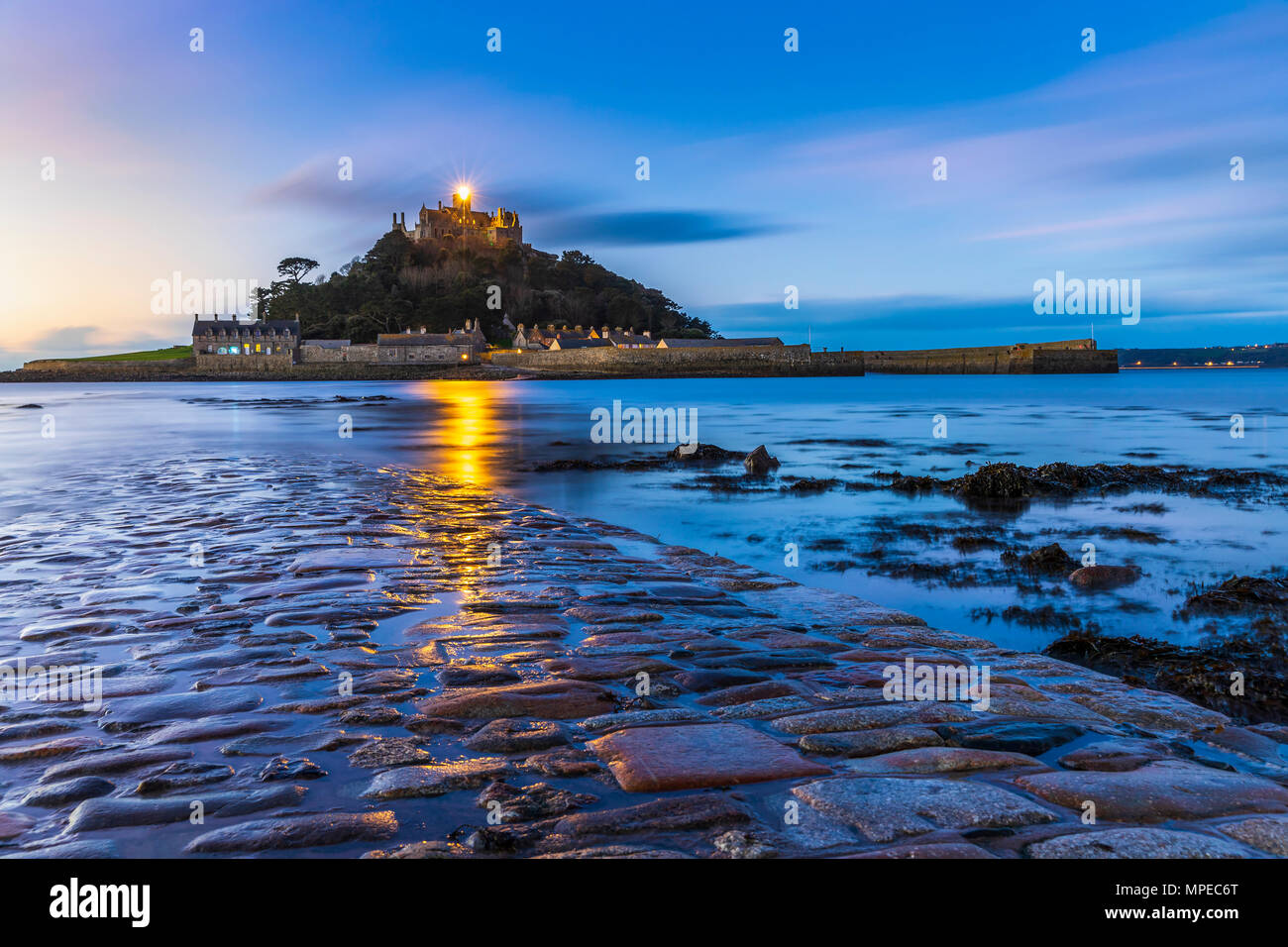 The Causeway to St Michael's Mount, Marazion, Cornwall, England, United ...