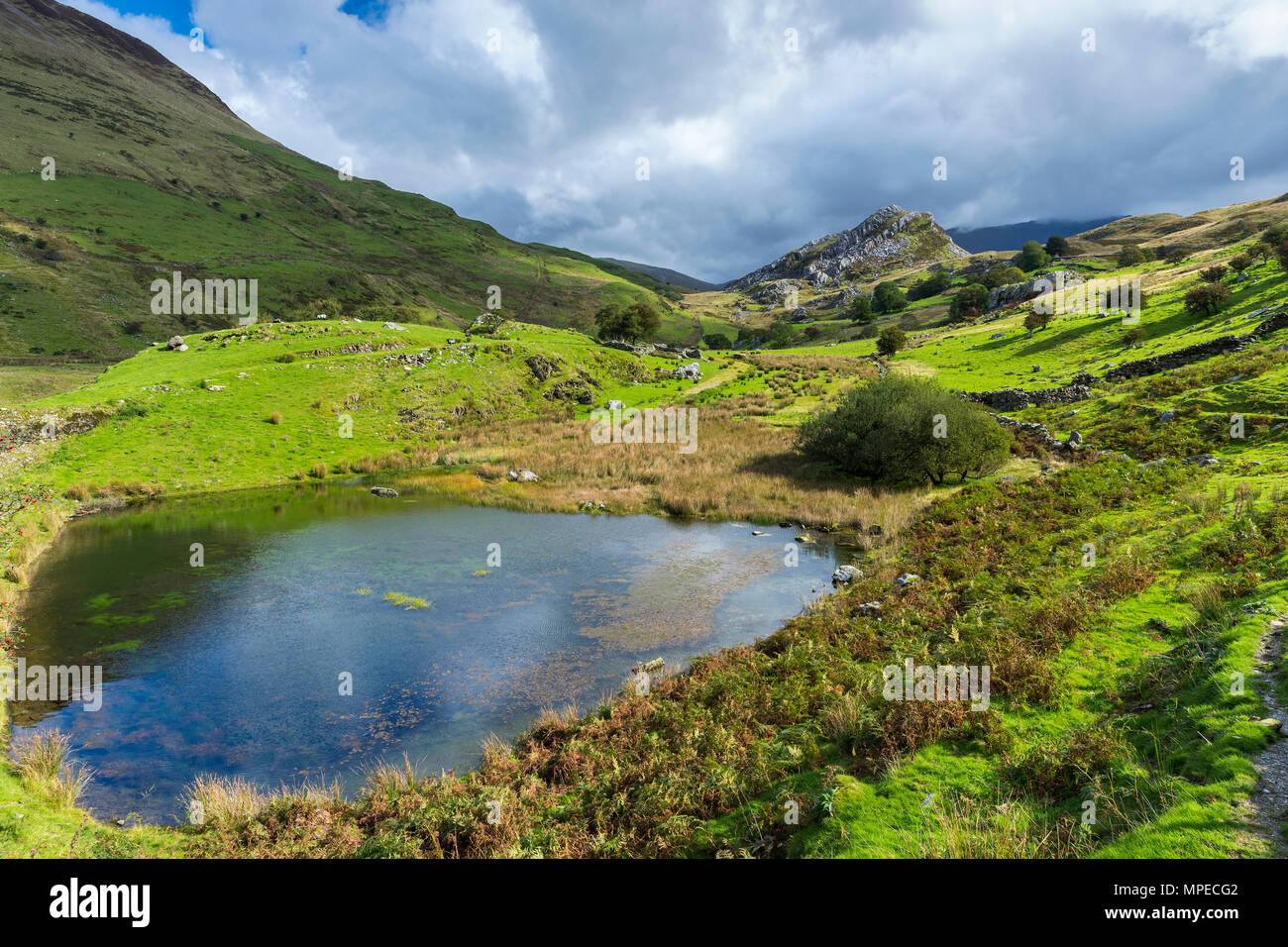 Nantlle Valley, Snowdonia National Park, Nantlle, Gwynedd, Wales ...