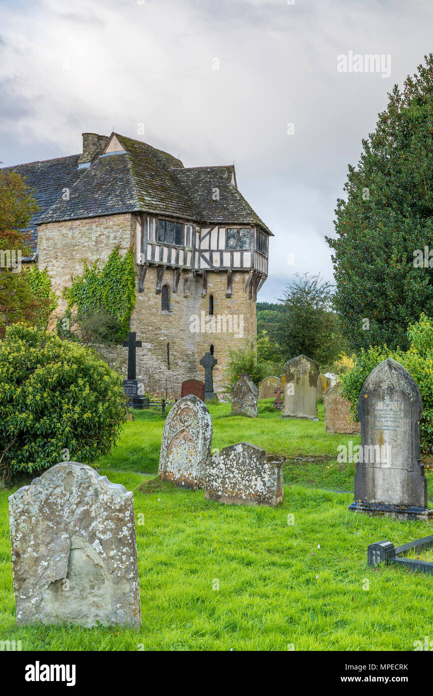 Stokesay Castle a fortified manor house, Stokesay, Shropshire, England ...