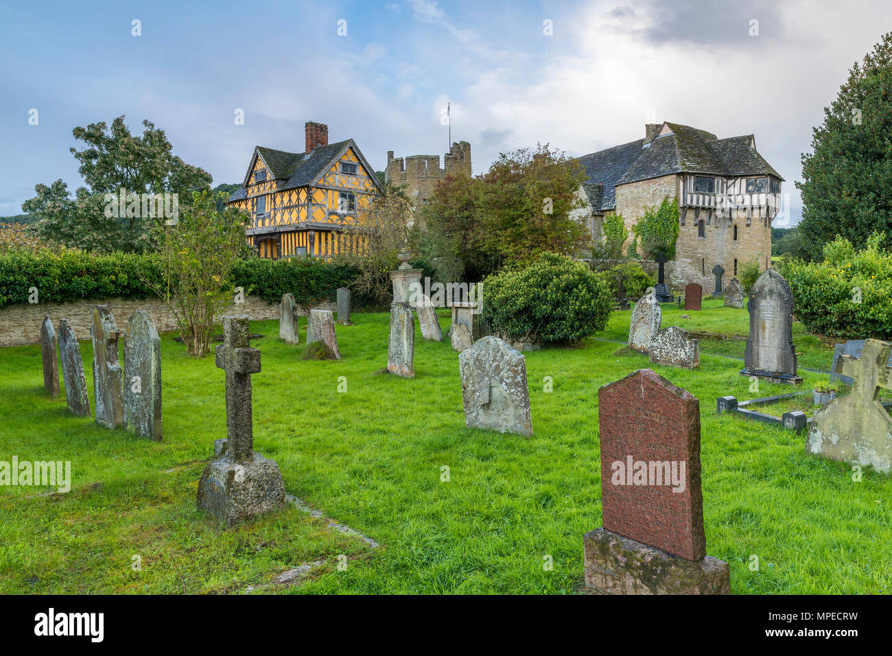 Stokesay Castle a fortified manor house, Stokesay, Shropshire, England ...