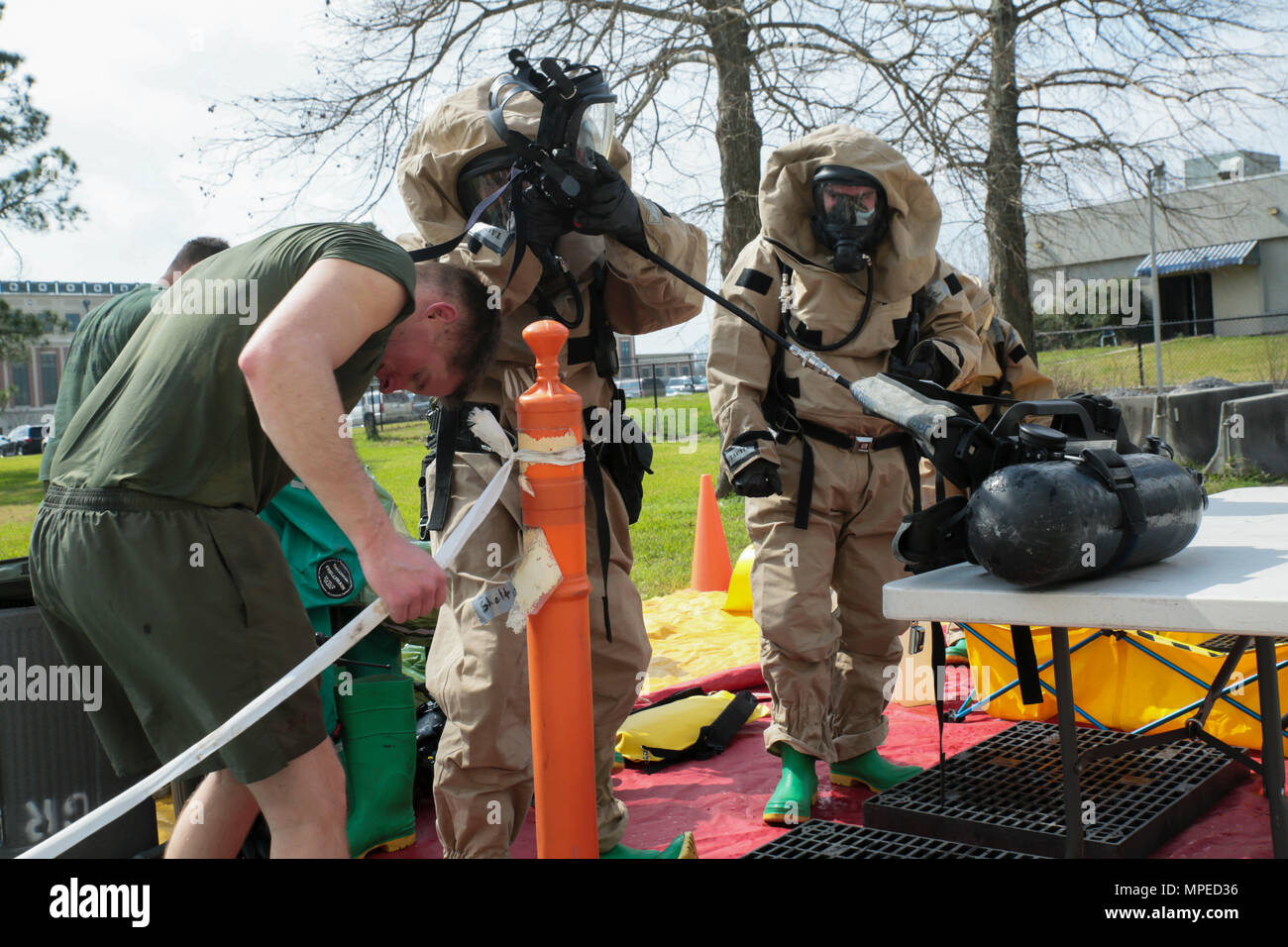 Sgt. Nikolas Bruce (left), chemical, biological, radiological and ...
