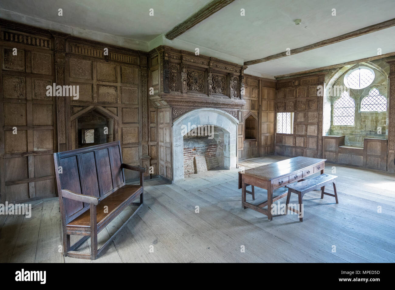 Stokesay castle shropshire interior hi-res stock photography and images ...