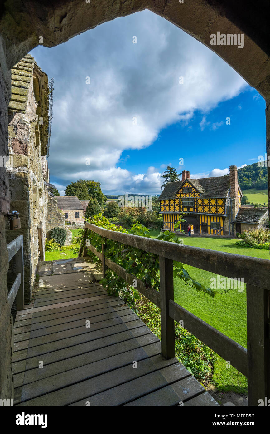 Stokesay Castle a fortified manor house, Stokesay, Shropshire, England ...