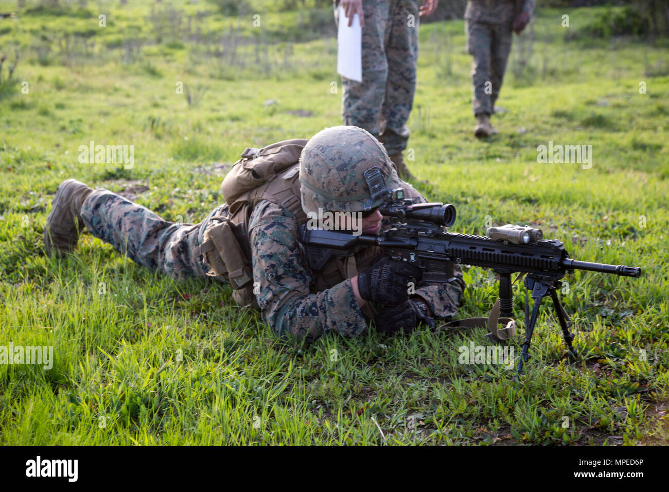 U.S. Marine Lance Cpl. Tyler Degraw, a fire team leader with 1st ...