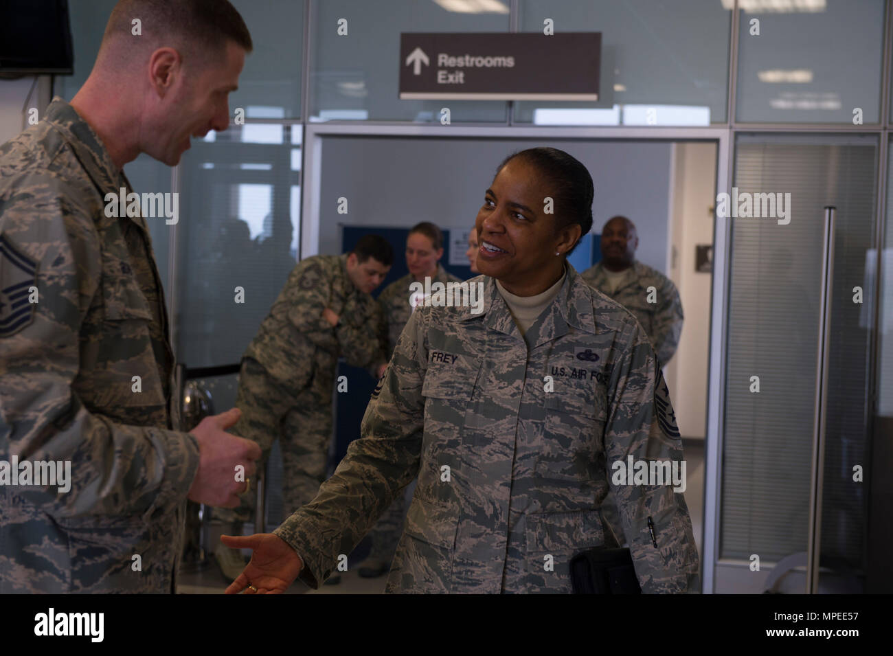 Chief Master Sgt. Shelina Frey, Air Mobility Command command chief ...