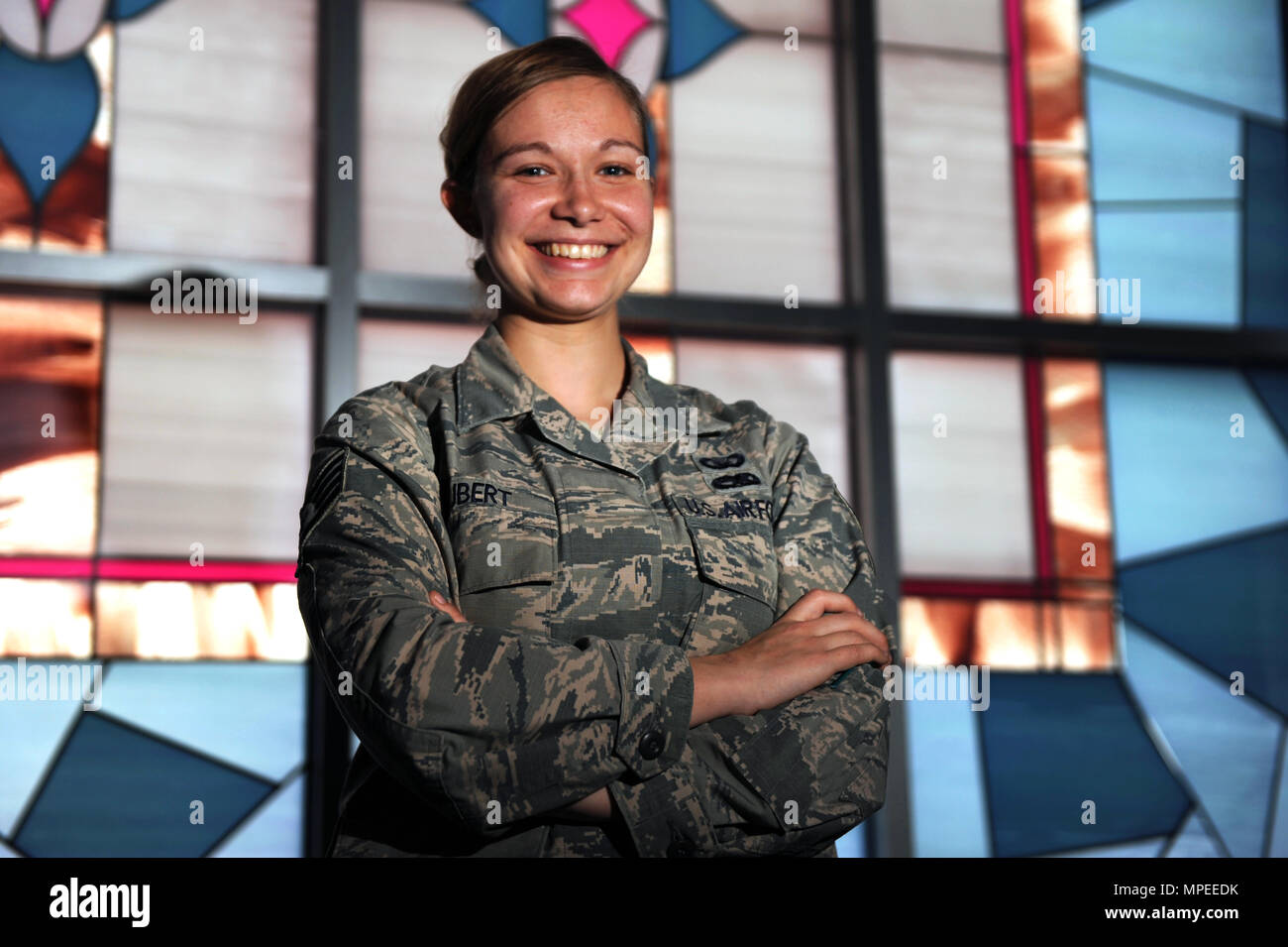 U.S. Air Force Staff Sgt. Sarah Hubert, 19th Airlift Wing chaplain ...