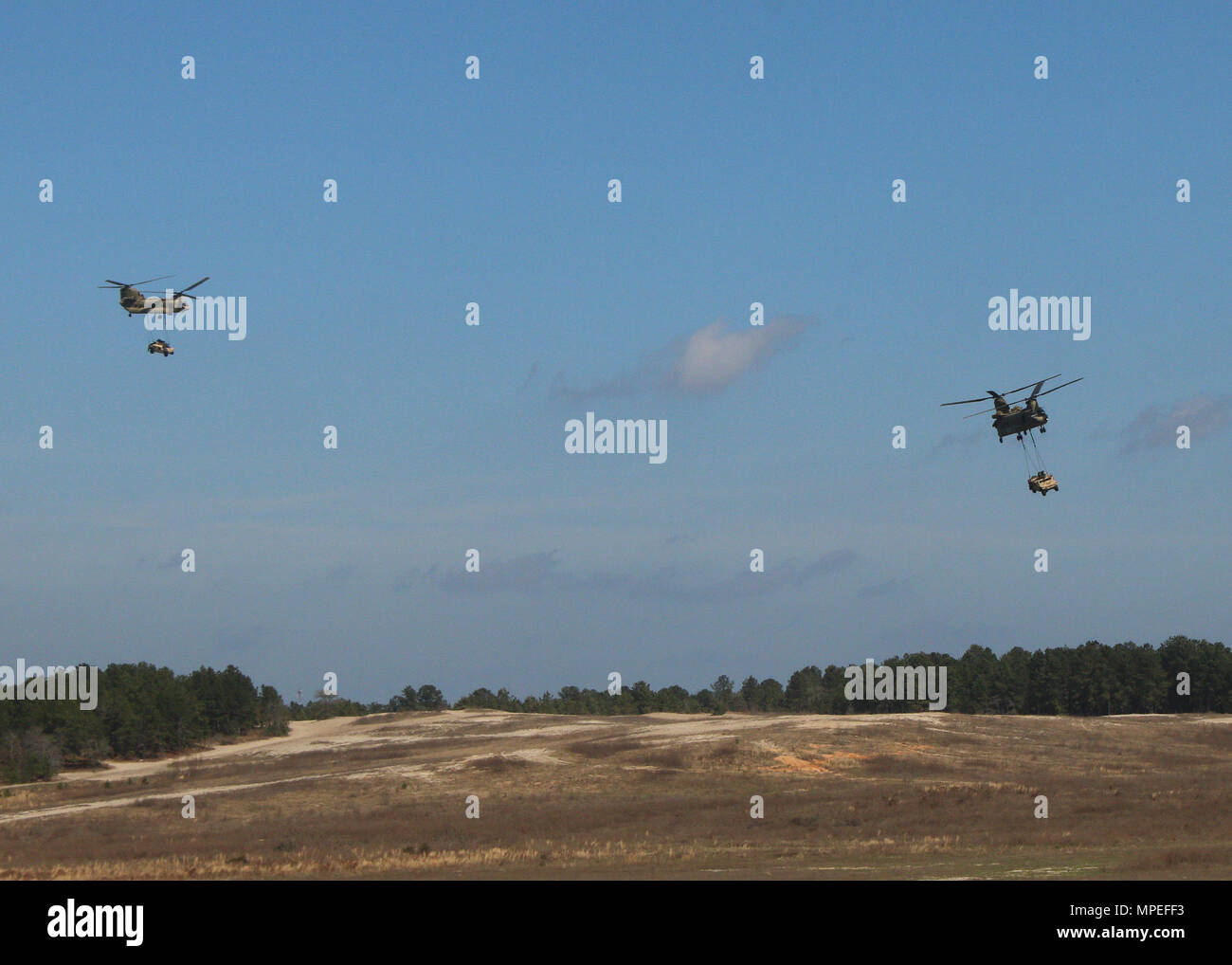 CH-47 Chinook helicopters from the 2nd Infantry Brigade Combat Team ...