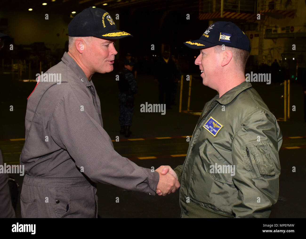 PACIFIC OCEAN (Feb. 14, 2017) - Capt. Kevin Lenox, commanding officer ...