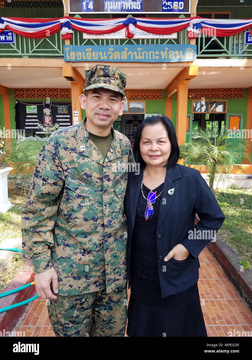 U.S. Navy Reserve Chaplain Aroon Seeda reunites with his primary school ...