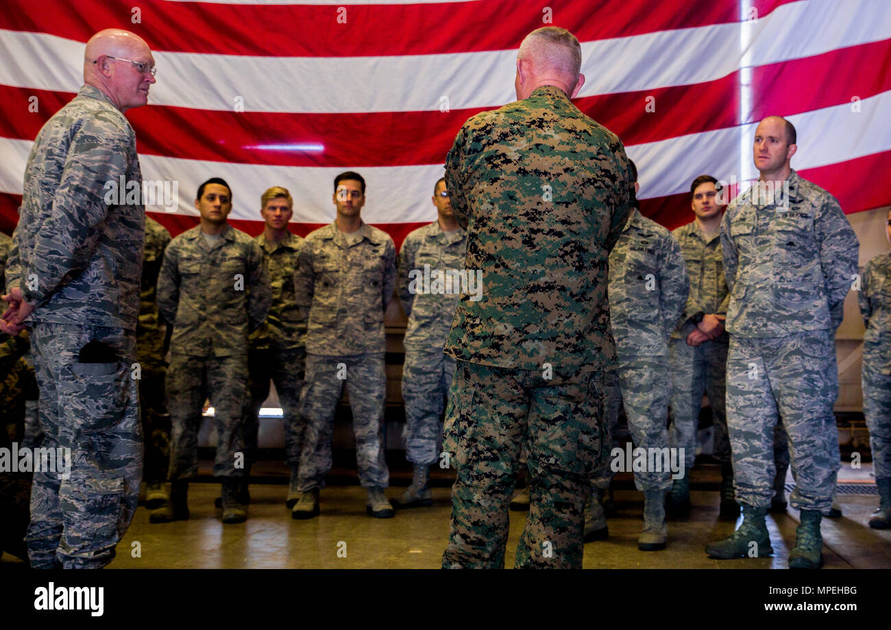 Lt. Gen. Lawrence D. Nicholson thanks Airmen with the 31st and 33rd ...