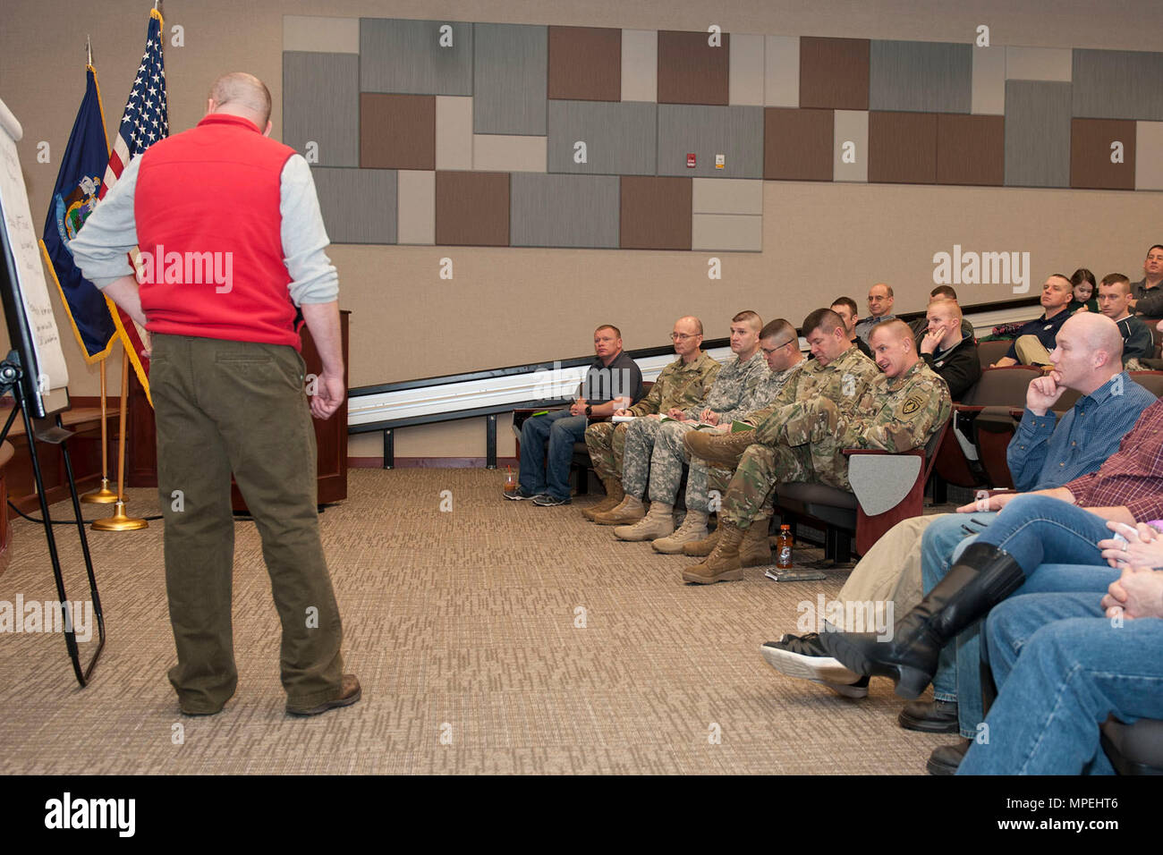 The Command Sergeant Major Advisory Council board takes notes during ...